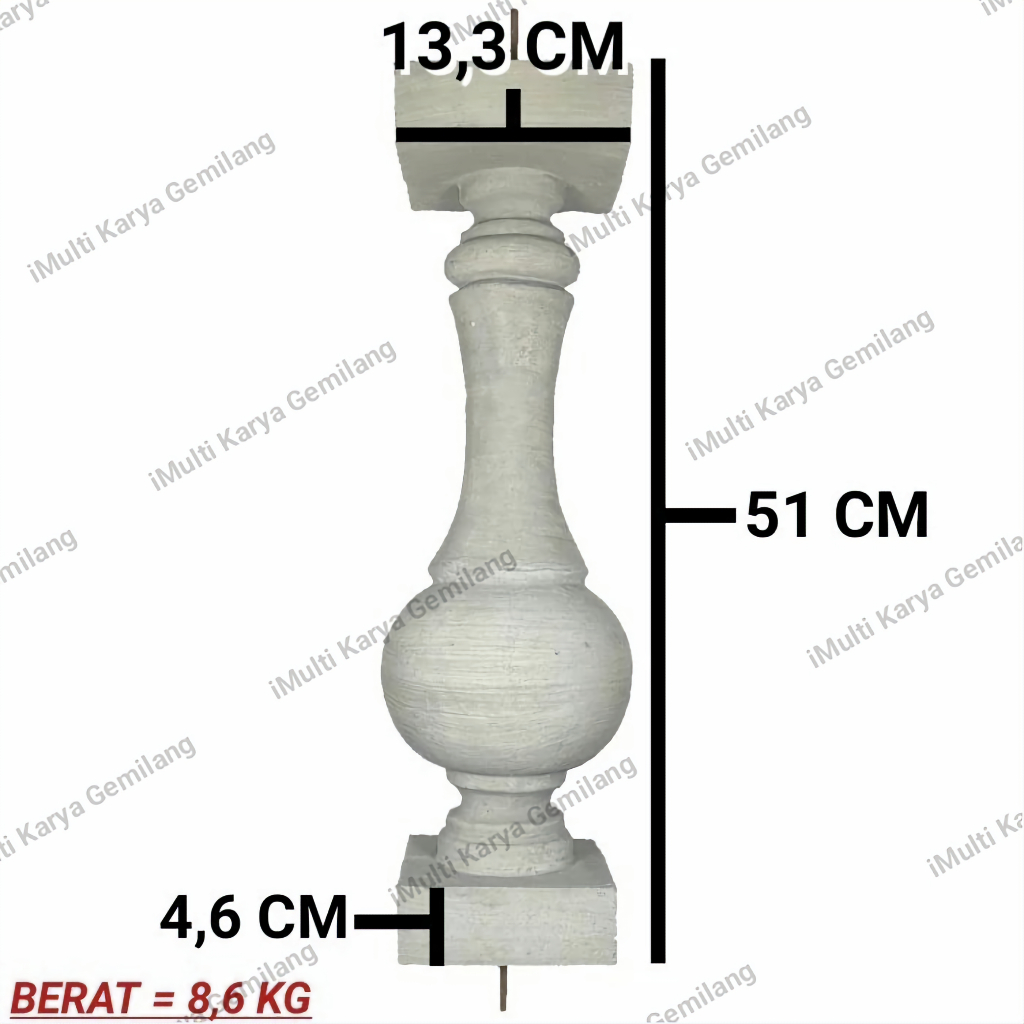Jual Pion pagar/pion beton/pion tiang/pion/pion pagar 51cm | Shopee ...