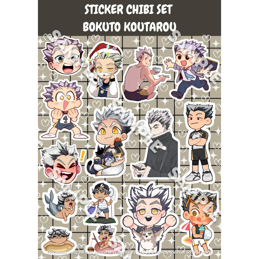 Jual STICKER CHIBI SET A6 HAIKYUU EDISI ALL TEAM MAIN CHARACTER ...
