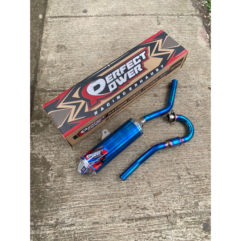 Jual Knalpot CRF150 KLX150 WR155 header Blue Perfect Power original ...