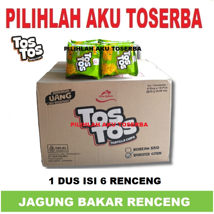 Jual TOSTOS Tortilla Chip JAGUNG BAKAR RENCENG - ( HARGA 1 DUS ...