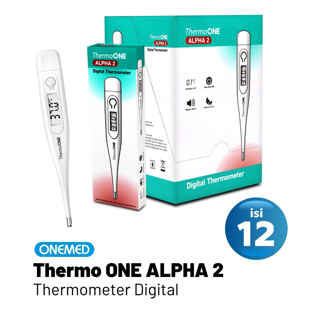 Jual THERMOMETER DIGITAL ALPHA 1 2 3 1G ONEMED THERMO ONE MEDICAL ...