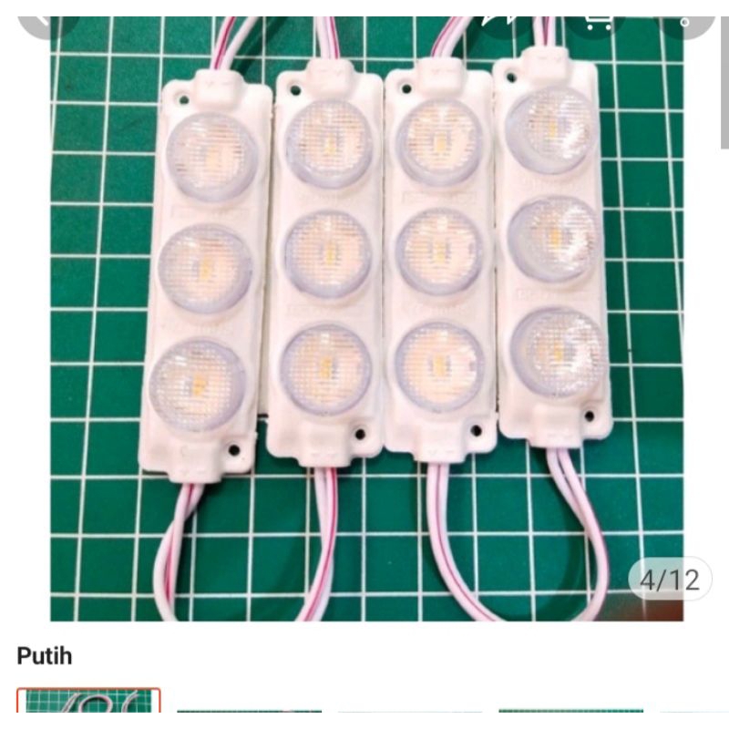 Jual LAMPU LED 3 MATA SMD 7520 30 30 12 volt putih | Shopee Indonesia