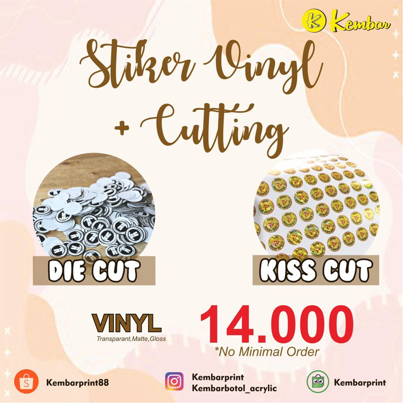 Jual Cetak Stiker Label VNYL / VINYL / TRANSPARANT A3+ (Print) NO MIN ...