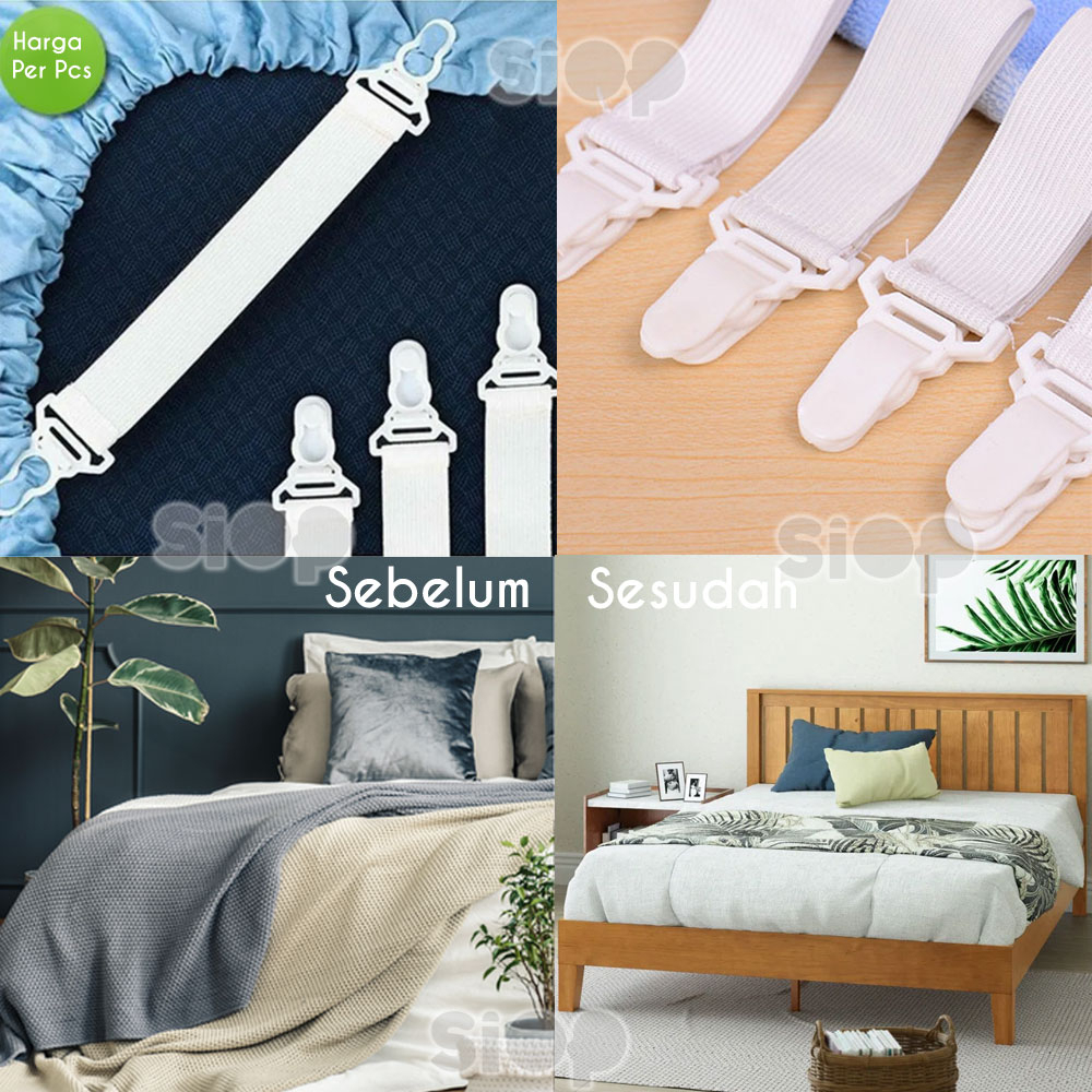 Jual Karet Tali Pengait Sprei Bed Cover Strap Pengikat Pengencang Ujung ...