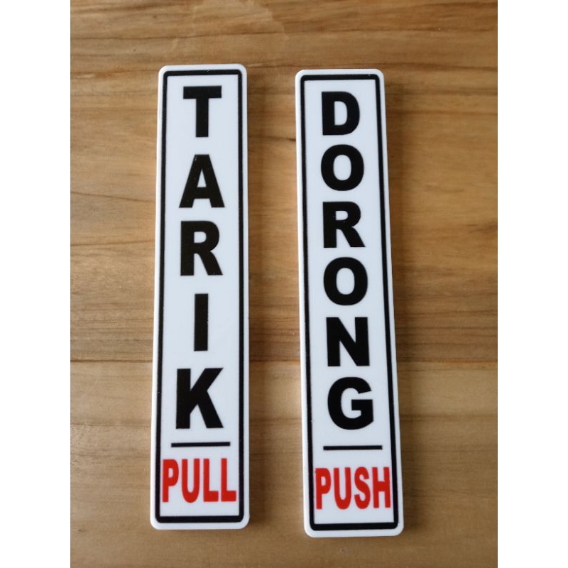 Jual sign penanda pintu tarik dorong 1set akrilik Exclusive | Shopee ...