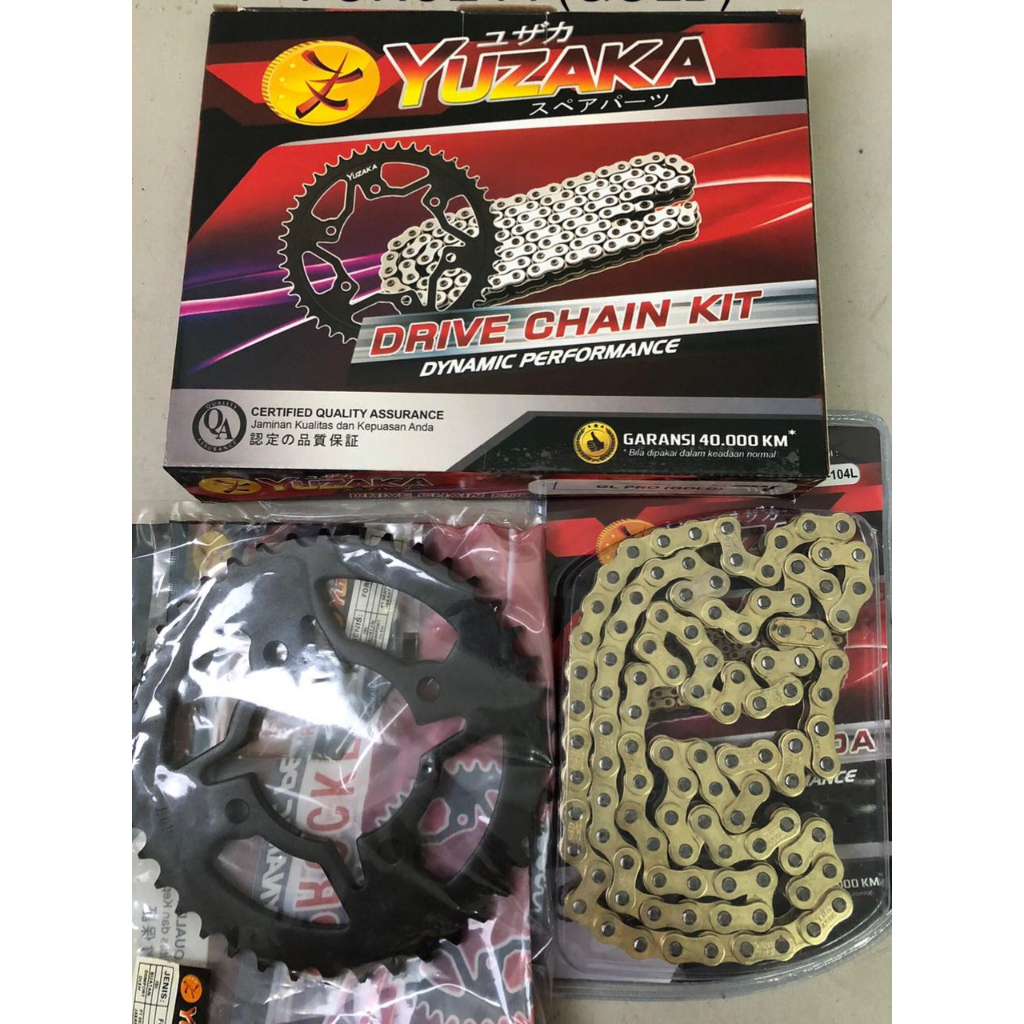Jual CHAINKIT GOLD SUPRA GTR/SONIC 150 YUZAKA | Shopee Indonesia