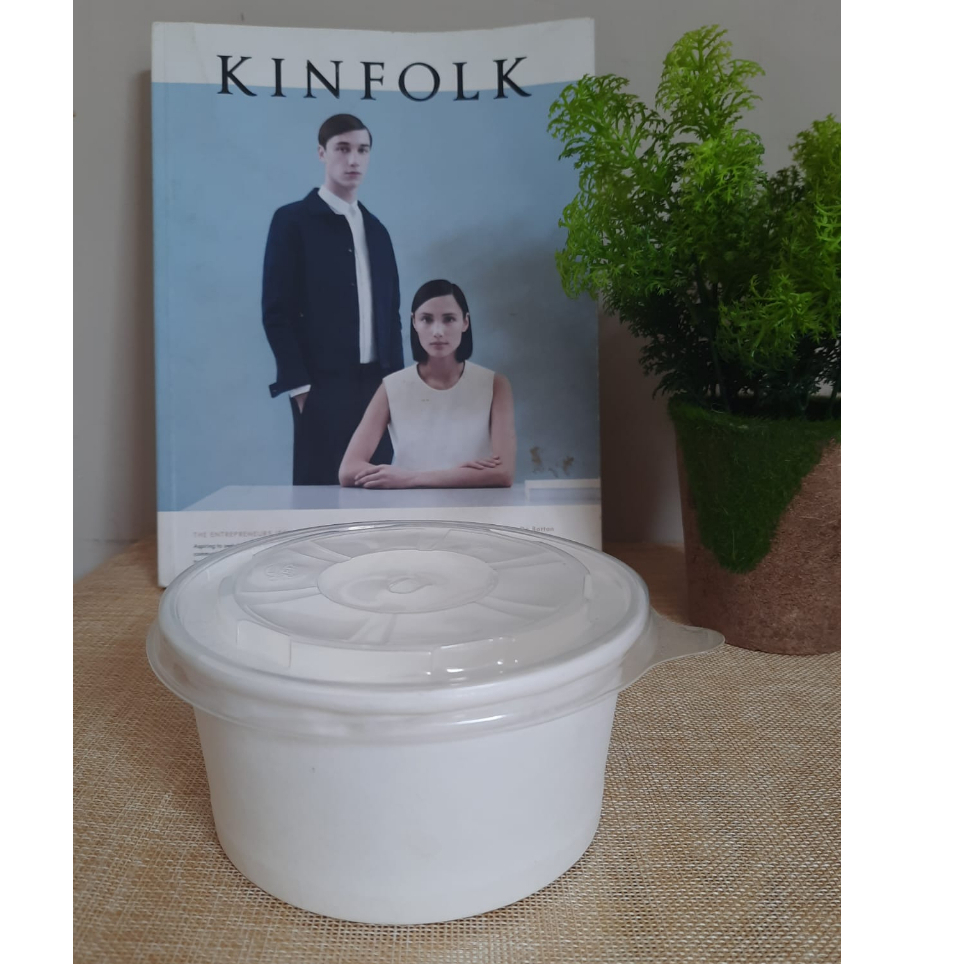 Jual PAPER BOWL PUTIH 650ML I SUDAH TERMASUK LID I RICE BOWL I RICE ...