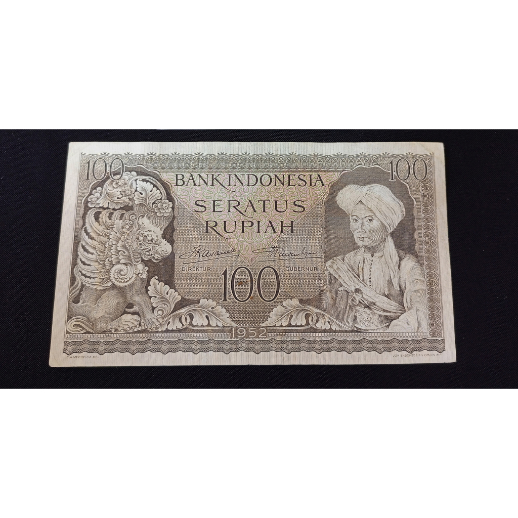 Jual UANG KERTAS JADUL 100 RUPIAH DIPONEGORO SERI KEBUDAYAAN 1952 ...