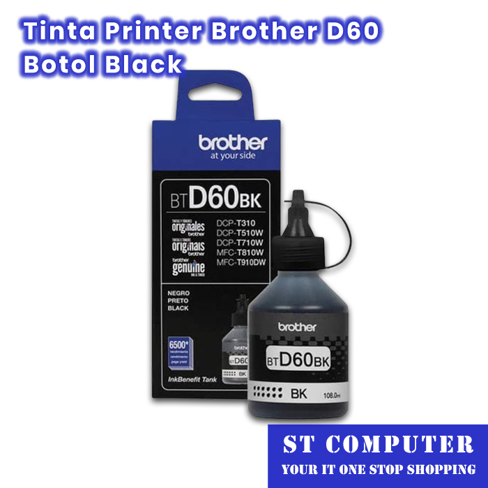 Jual Tinta Printer Brother D60 Botol Black | Shopee Indonesia