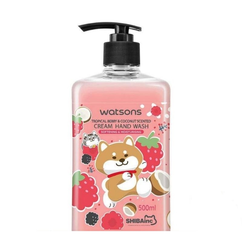 Jual watsons tropical berry & coconut scented cream hand wash 500 ml ...