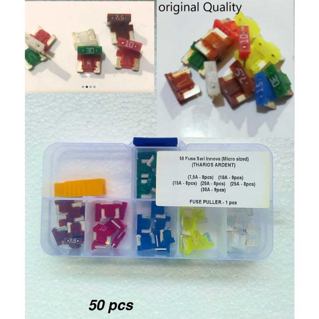 Jual 50 Fuse micro innova terios calya kaki pendek sekring mobil ...