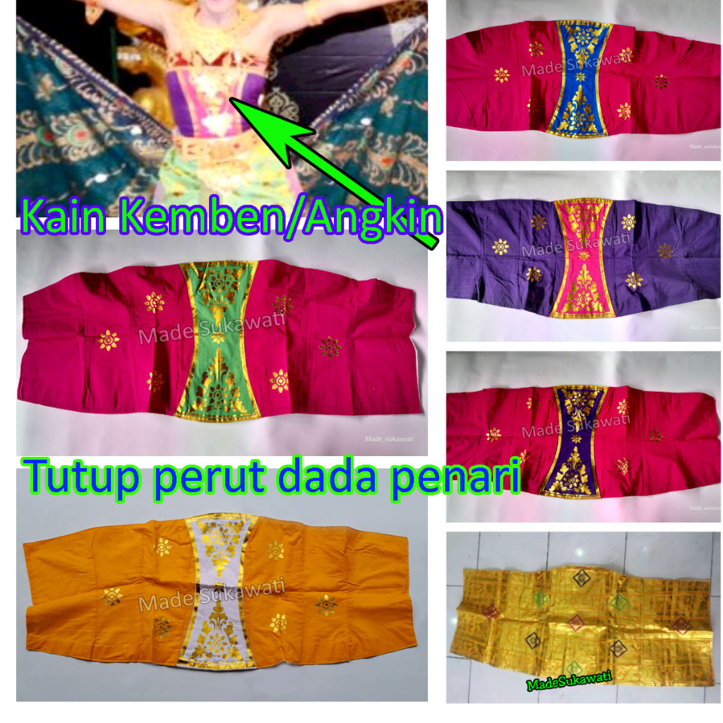 Jual Angkin kemben prada tari bali katun metris tutup perut dada ...