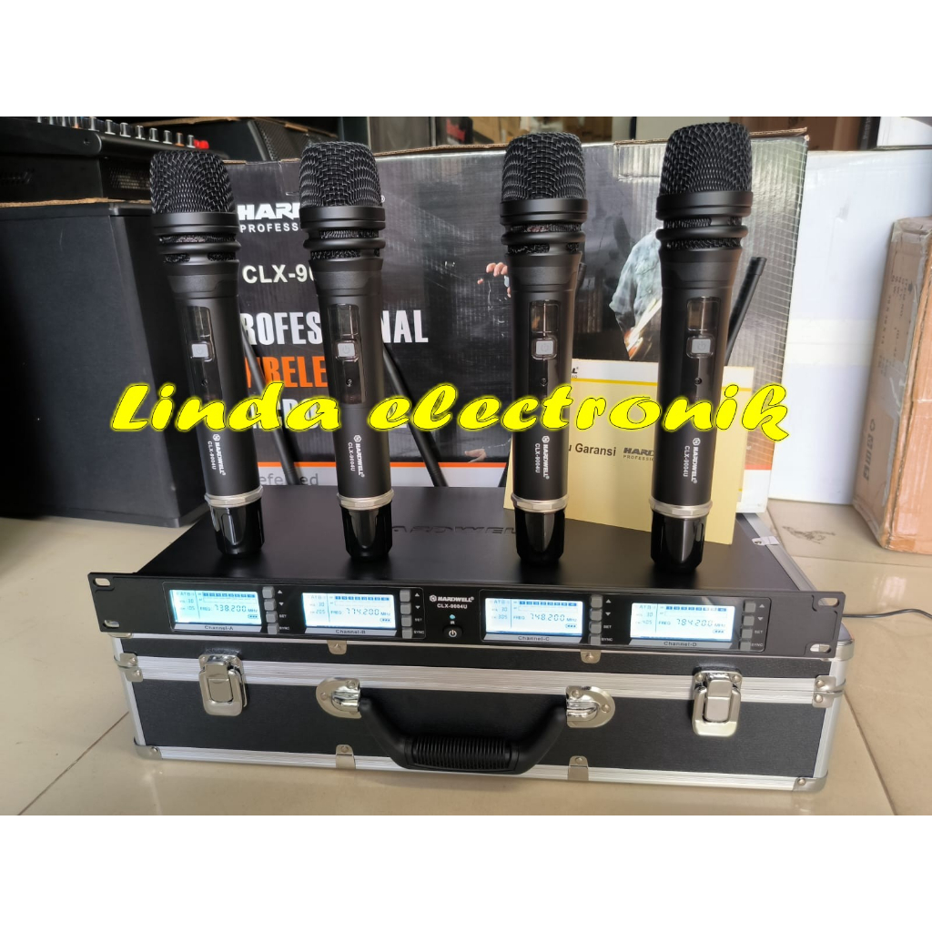 Jual Mic Wireless Hardwell CLX 9004 U 4 Original hardwell CLX9004 u hardwell clx 9004u | Shopee ...