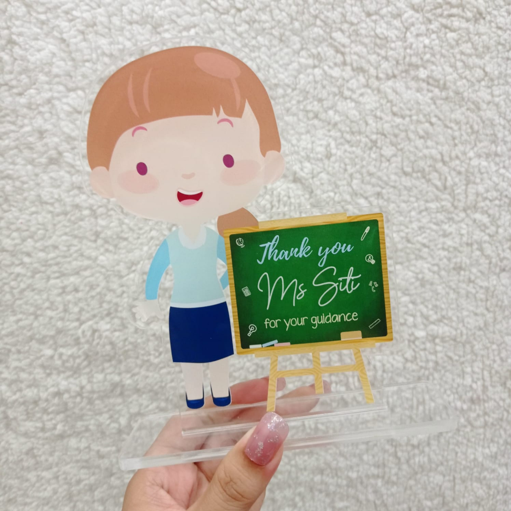 Jual Gift for teacher | standee guru plakat akrilik custom | Shopee ...