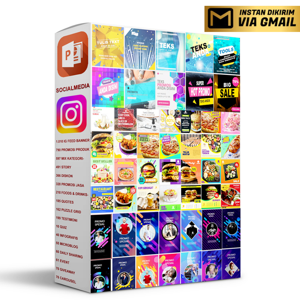 Jual 4718 Design Promosi Produk Instagram Social Media PowerPoint ...