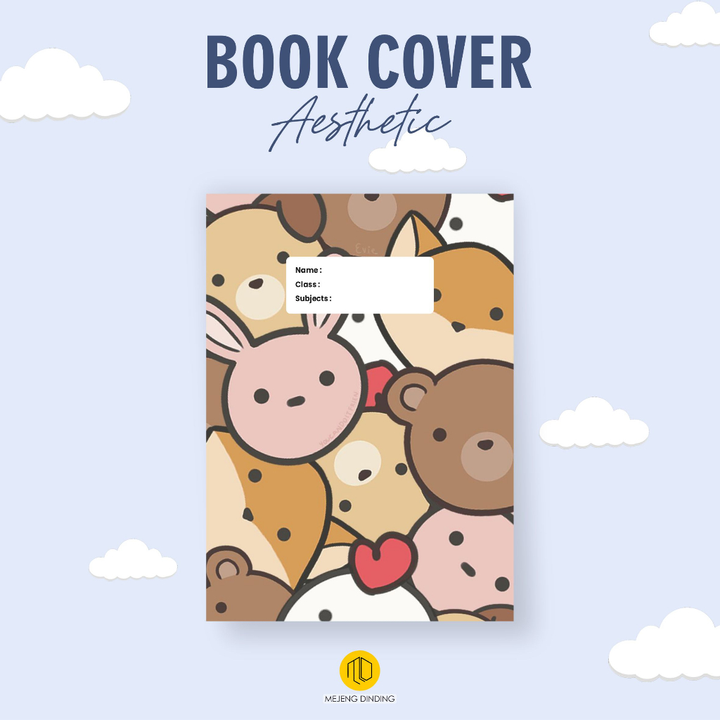 Jual SAMPUL BUKU AESTHETIC ISI 10 PCS / SAMPUL BUKU MOTIF KARTUN LUCU ...