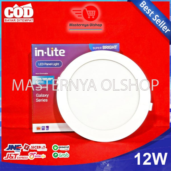Jual INLITE LAMPU PANEL LED 12 WATT IB BULAT INPS628R DOWNLIGHT PLAFON ...