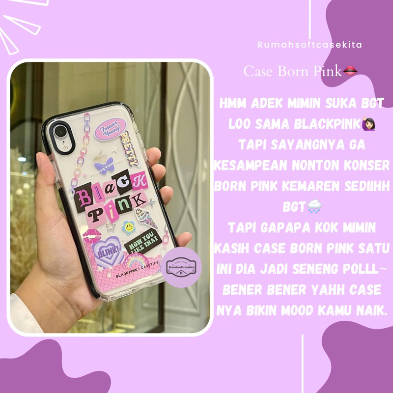 Jual CASE BORN PINK IPHONE 7/8/SE 7+/8+ X/XS XR XSMAX 11 11PRO 11PROMAX ...
