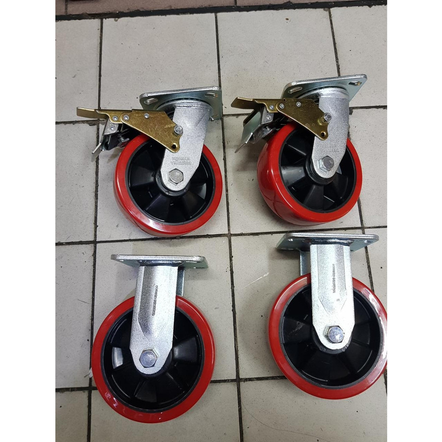 Jual Roda Ranger Germany Pu Heavy Duty 6 inch (2muter+ rem , 2 mati ...