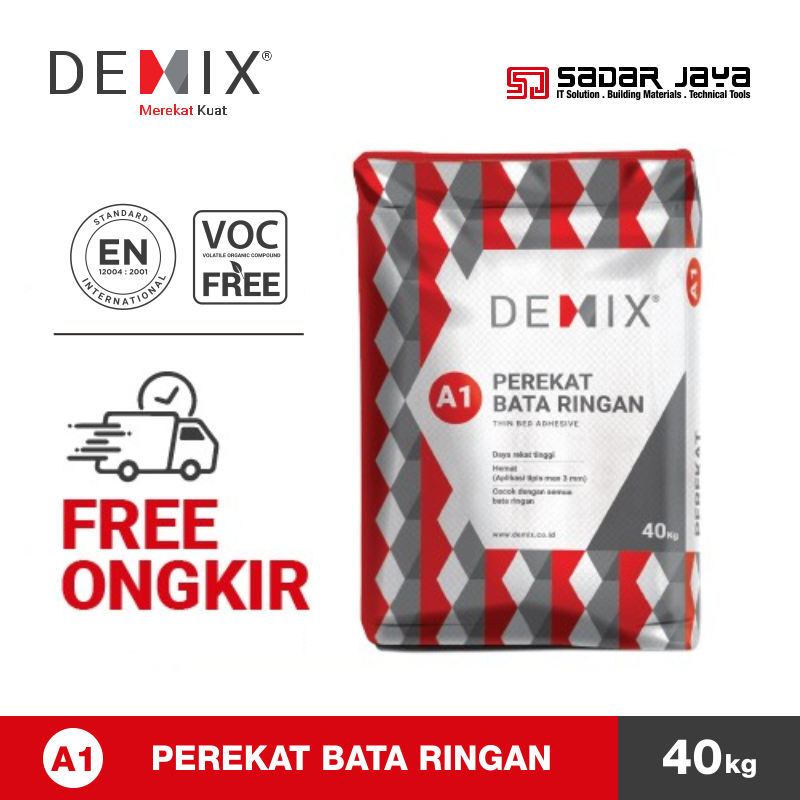 Jual Mortar DEMIX A1 Perekat Bata Ringan Thin Bed Adhesive Lem Hebel ...