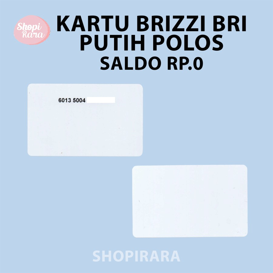 Jual KARTU BRIZZI BRI POLOS PUTIH 2 SISI SALDO RP-0 - GLOSSY | Shopee ...