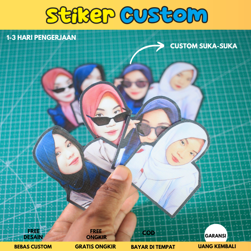 Jual [Bebas Custom] Stiker custom gambar suka-suka stiker foto boleh ...