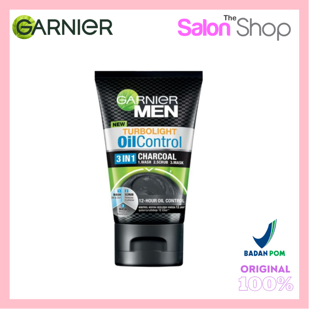 Jual Garnier Men Turbo Light Oil Control 3In1 Charcoal 100ml | G01323 ...
