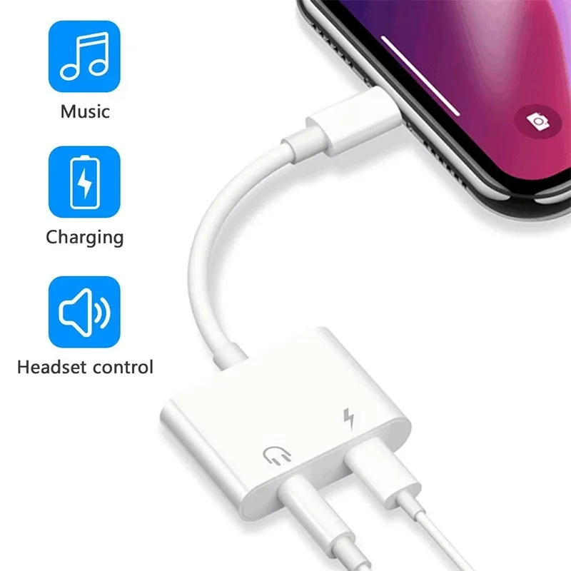 Jual Splitter Lightning Support Ios Audio Charger Konverter | Shopee ...