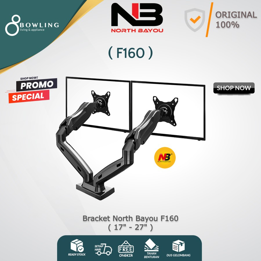 Jual Bracket TV Monitor LED / LCD North Bayou F160 17" - 27" INCH NB ...