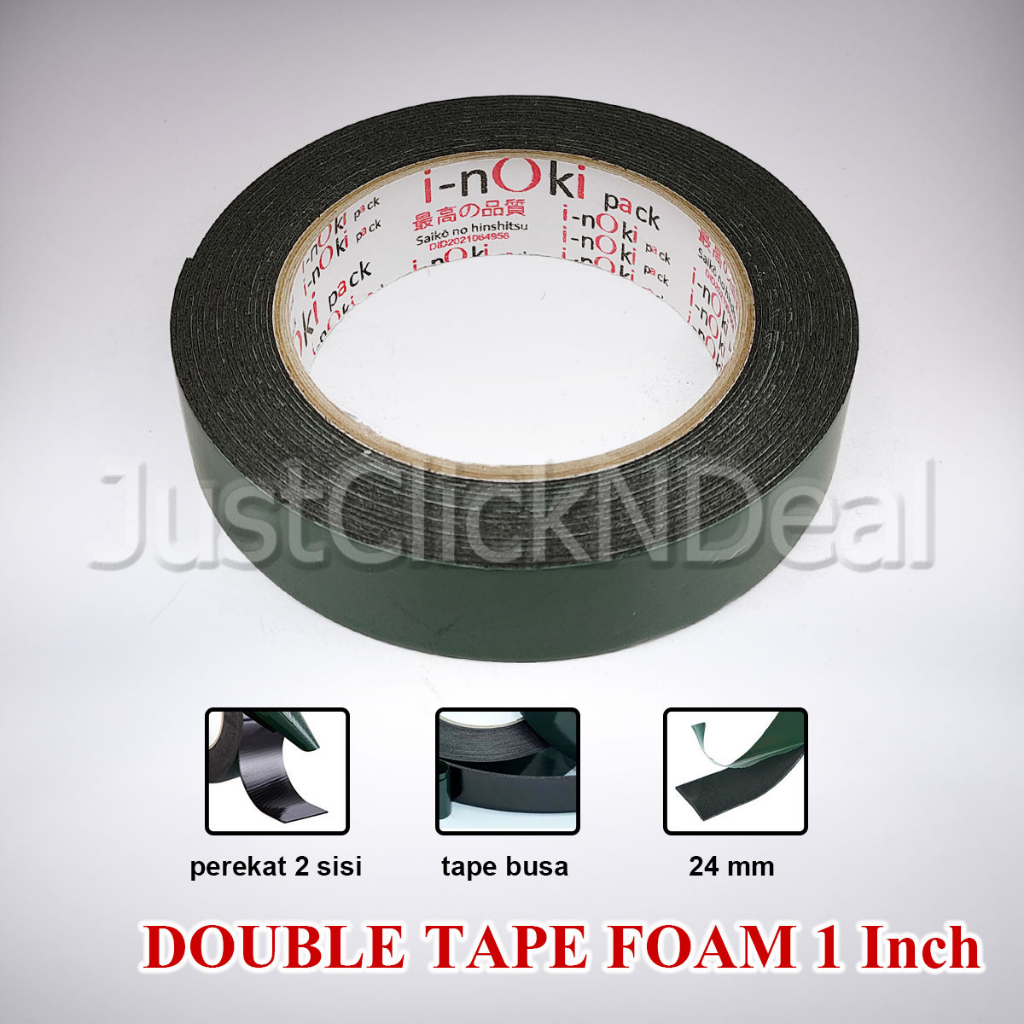 Jual INOKI Double Tape Busa Foam 1 Inch 24 mm x 5 m | Shopee Indonesia