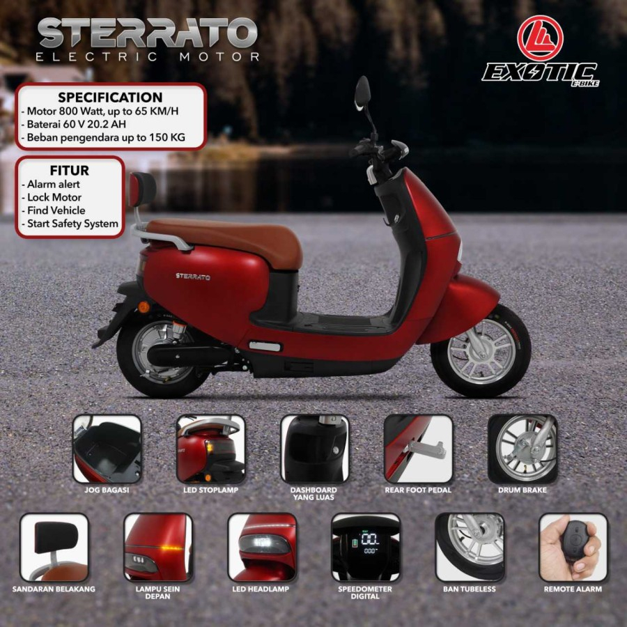 Jual SEPEDA MOTOR LISTRIK STERRATO STERATO PACIFIC EXOTIC | Shopee ...