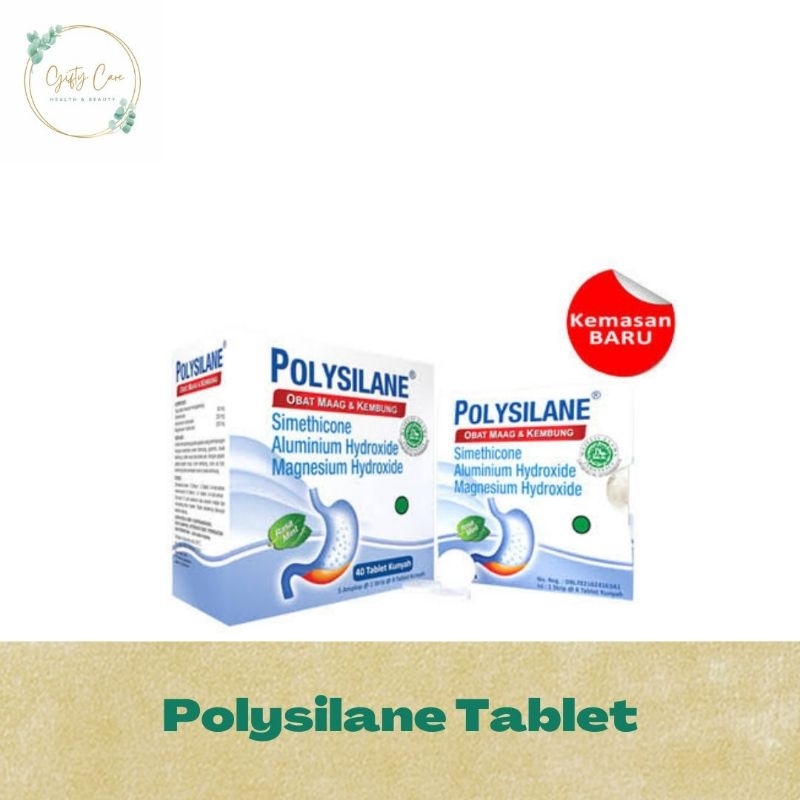 Jual Polysilane Tablet 1 Box isi 40 tablet/Obat Maag/Asam Lambung ...