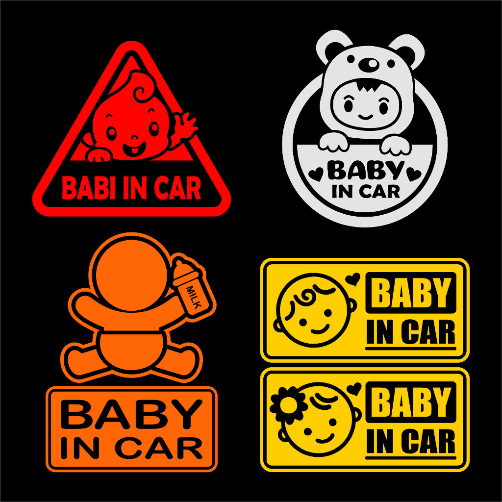 Jual STICKER BABY IN CAR, STICKER CUTTING KACA MOBIL | Shopee Indonesia