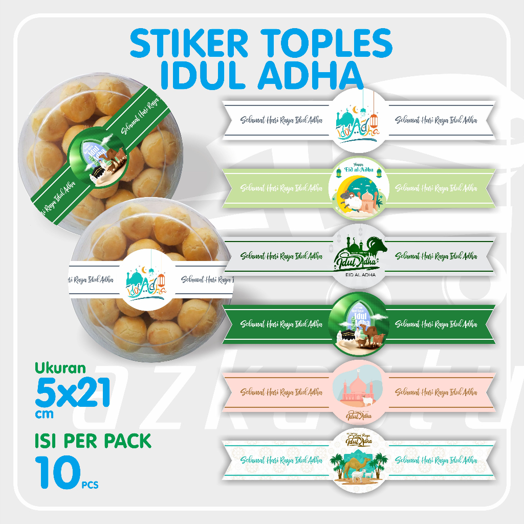Jual Sticker Toples Tema Idul Adha - Stiker toples Lebaran - stiker ...