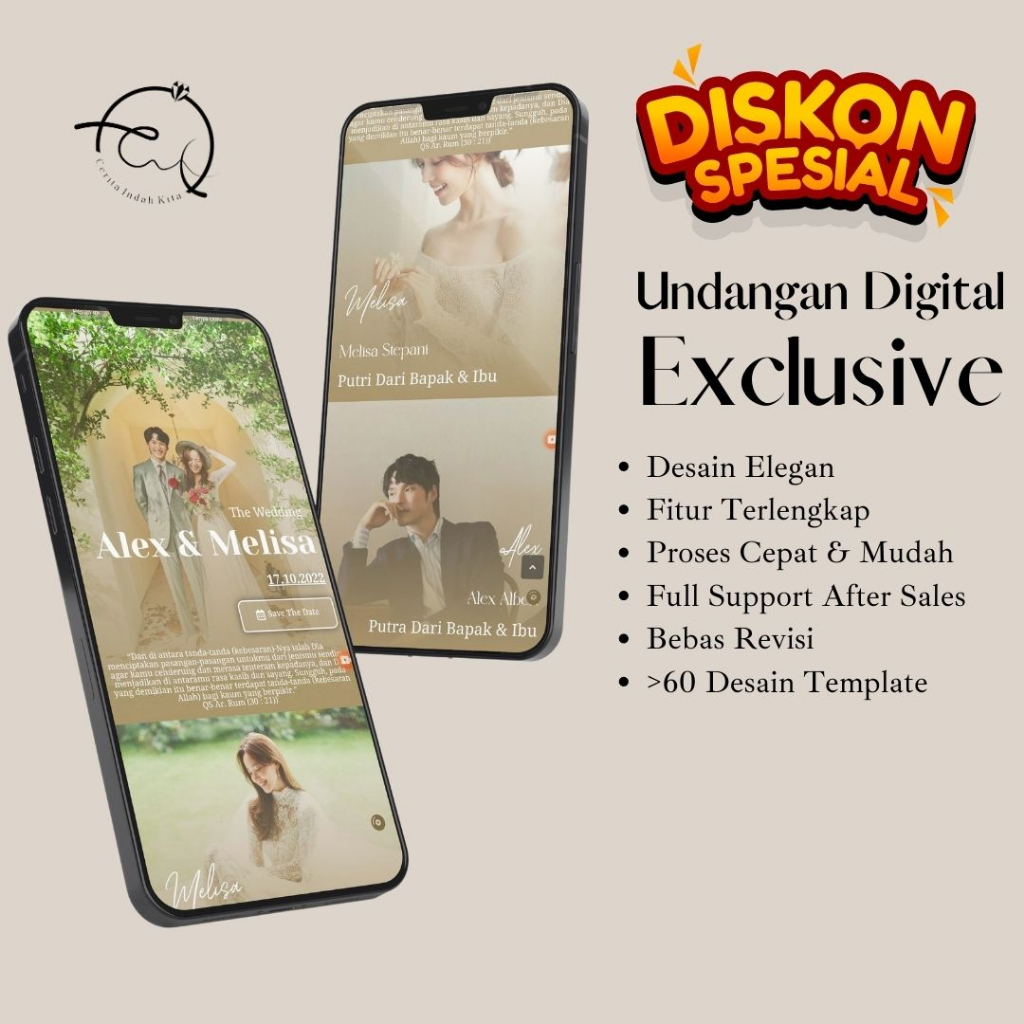 Jual Undangan Digital Paket Eksklusif Undangan Online Undangan Website Wedding Invitation ...