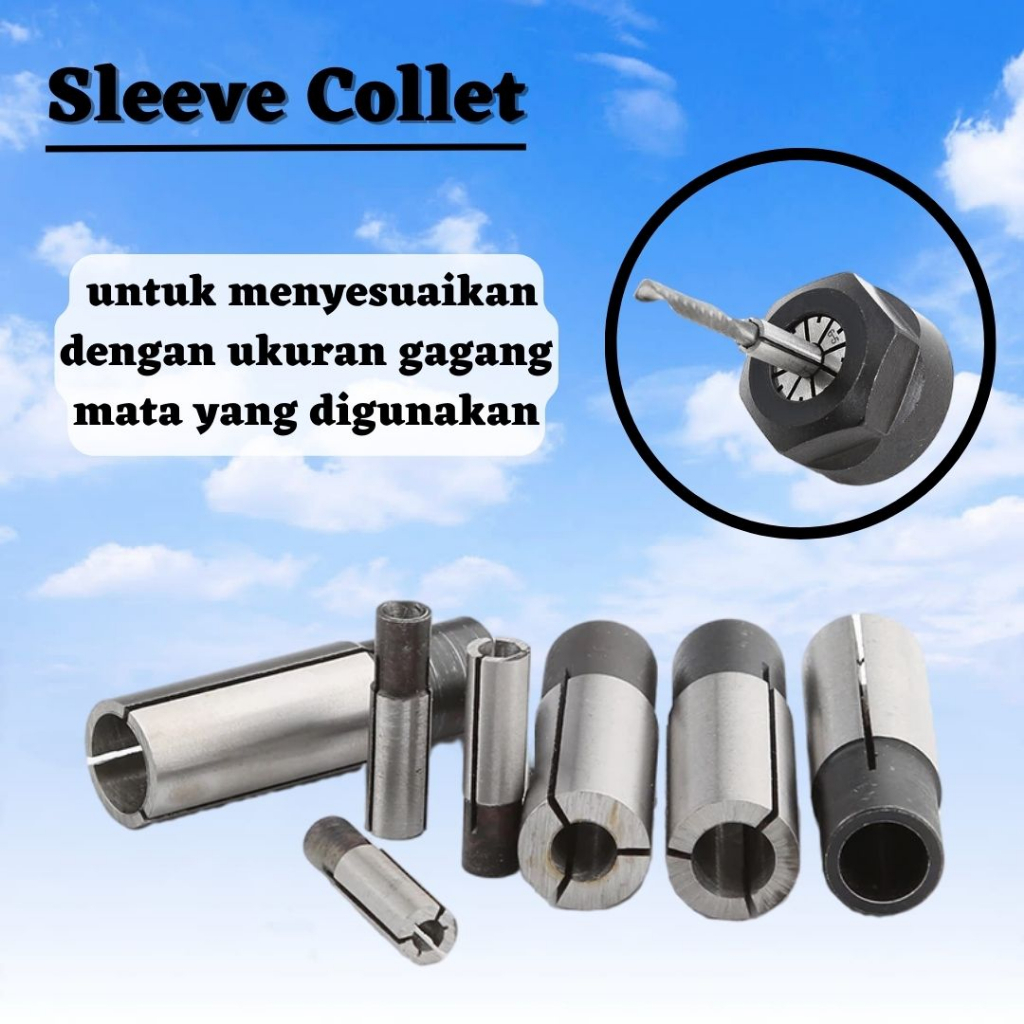 Jual ms7 Adapter Collet Lurus untuk router bit sleeve collet | Shopee ...