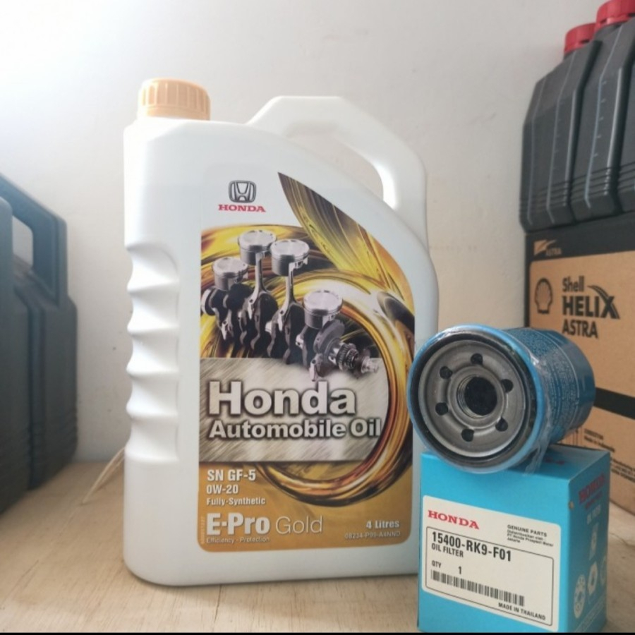 Jual PAKET OLI HONDA E-PRO GOLD 0W 20 4L + FILTER OLI JAZZ CITY FREED ...