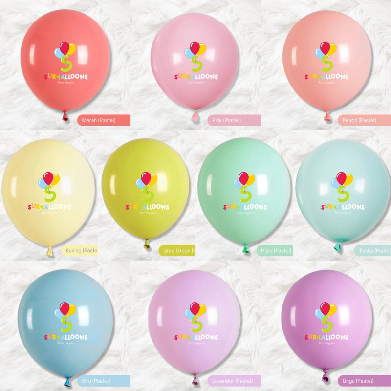Jual Balon Pastel Macaron 12 inch Satuan/Bijian | Shopee Indonesia