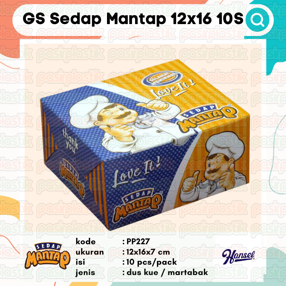Jual GS Sedap Mantap 16x12x7 (PP227) Box Kotak Kardus Dos/Dus Nasi ...