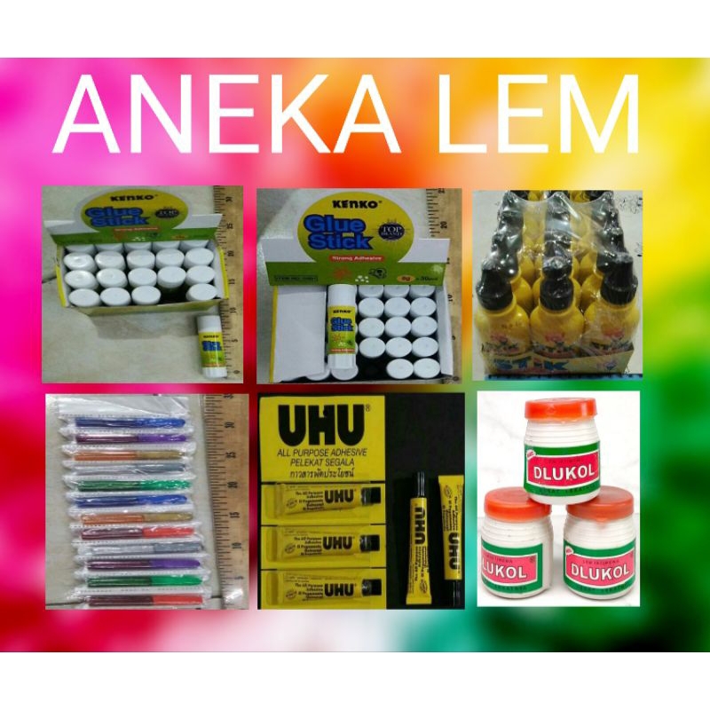Jual Aneka perlengkapan lem perekat untuk kertas kayu bentuk cair oles ...