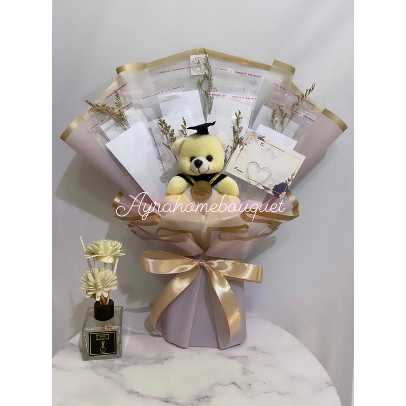 Jual [BUKET WISUDA] Bouquet Buket Boneka Hadiah Wisuda + 10 Slot Uang ...