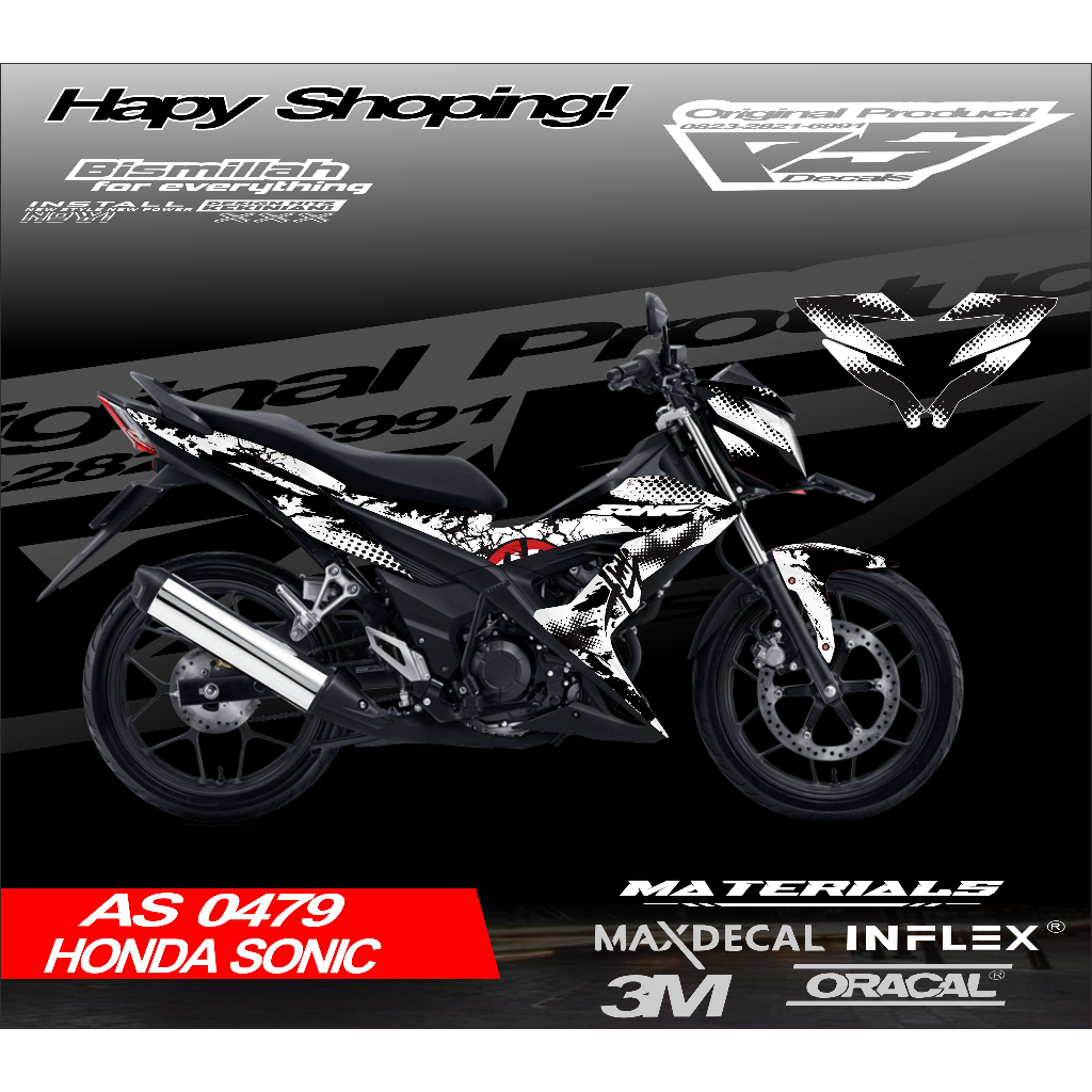 Jual 0479 DECALS STIKER FULLBODY CUSTOM MOTOR HONDA SONIC - variasi ...