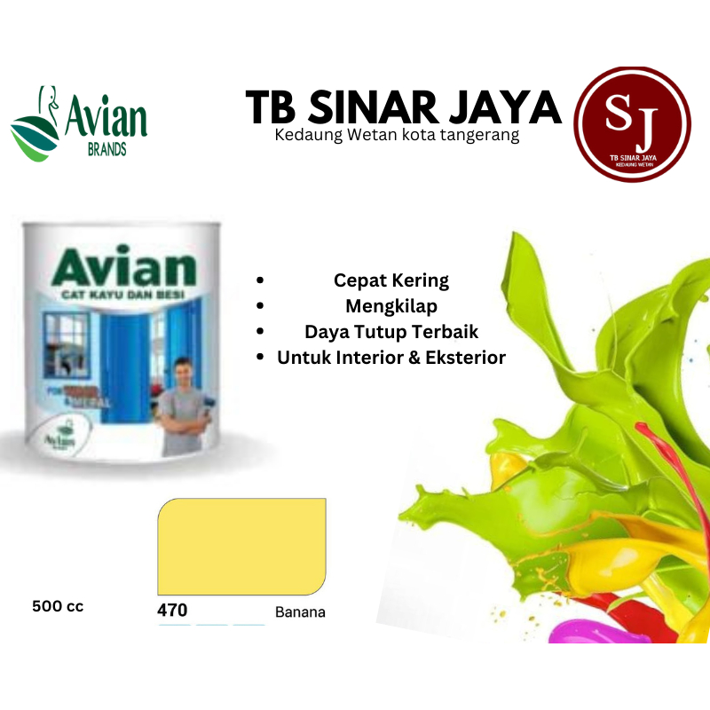Jual Cat Kayu dan Besi Avian 500cc / Cat Minyak Sintetis - 470 Banana ...