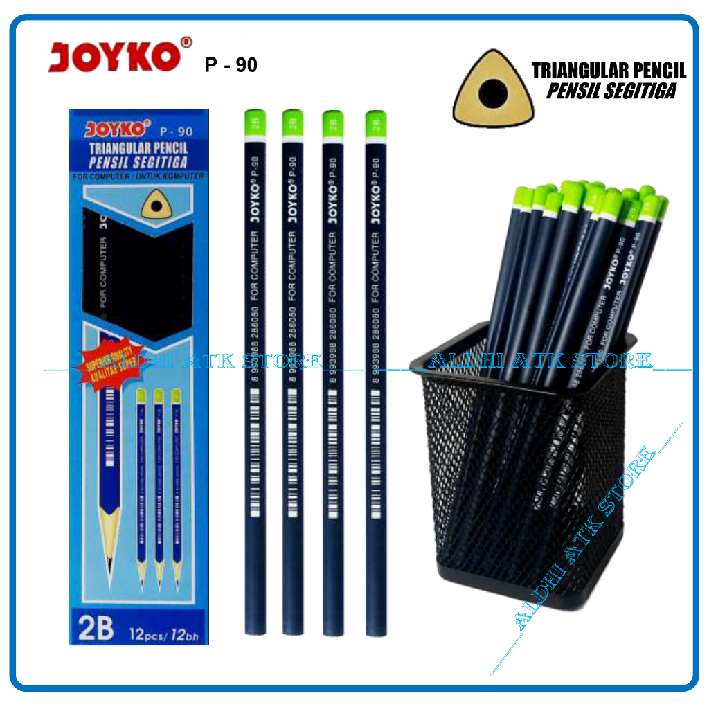Jual Pensil Joyko P90 2B Triangular Pencil For Computer | Shopee Indonesia