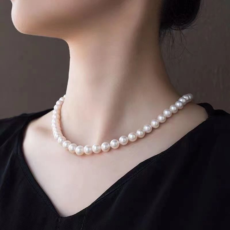 Jual Kalung Mutiara Korea Choker Elegant Simple Polos Pearl Necklace ...
