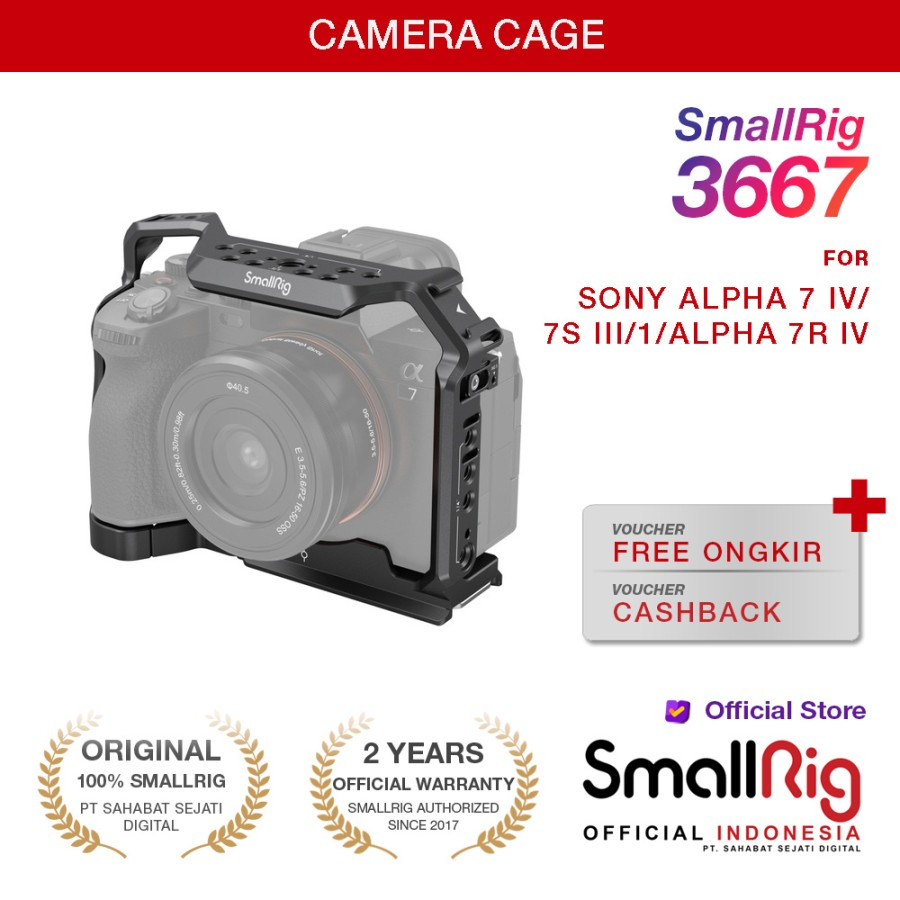 Jual SmallRig Cage for Sony Alpha 7 IV/Alpha 7 S III/Alpha 1/Alpha 3667 ...