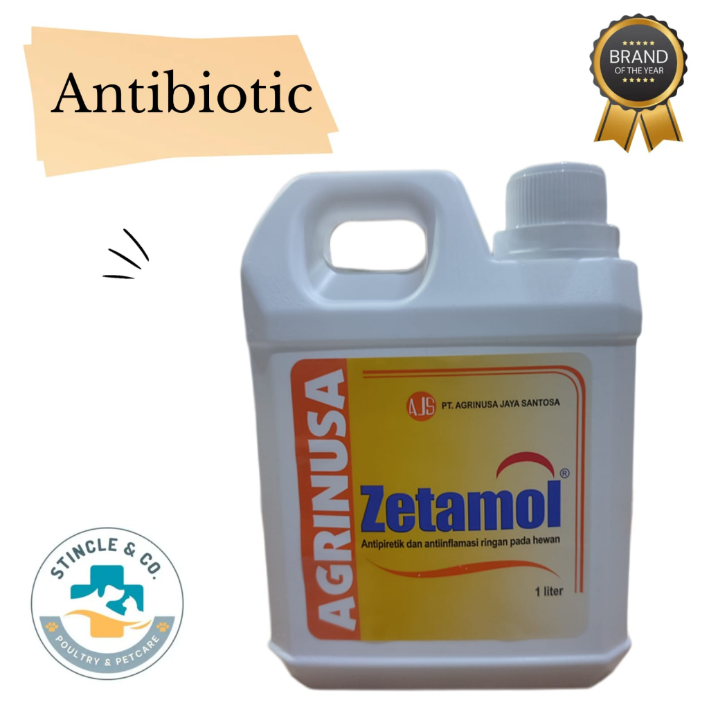 Jual ZETAMOL 1 Liter - Paracetamol Untuk Hewan Ternak | Shopee Indonesia