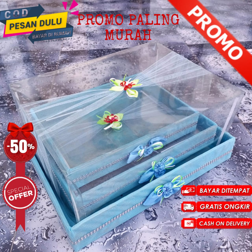 Jual Kotak Seserahan Pernikahan Set Lengkap Isi 3 Box Hantaran Parcel ...