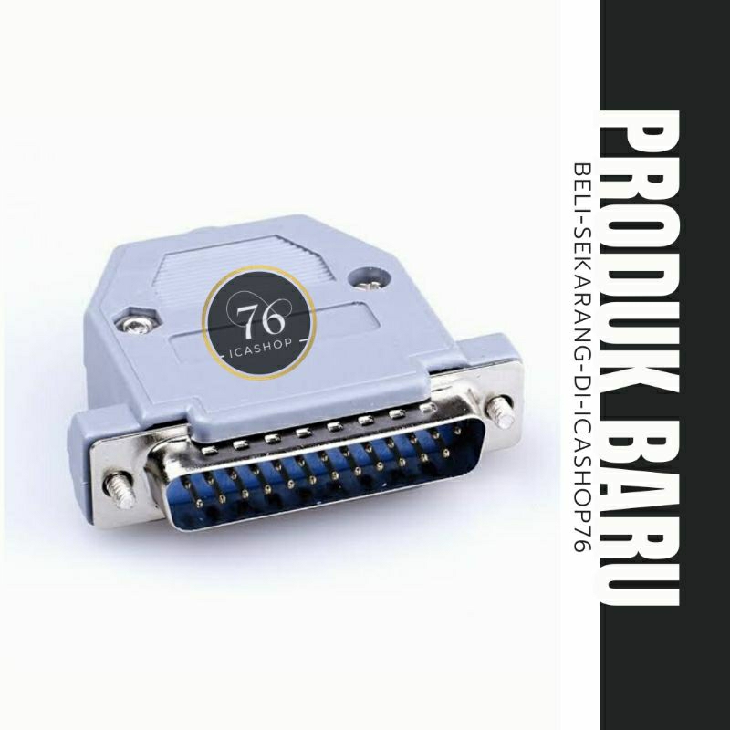 Jual COVER DB25 MALE / CONNECTOR SOLDER DB25 parallel MALE WITH COVER ...