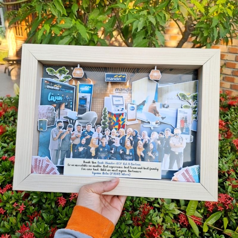Jual POP UP FRAME 3D - UKURAN A4 Bebas desain | Shopee Indonesia